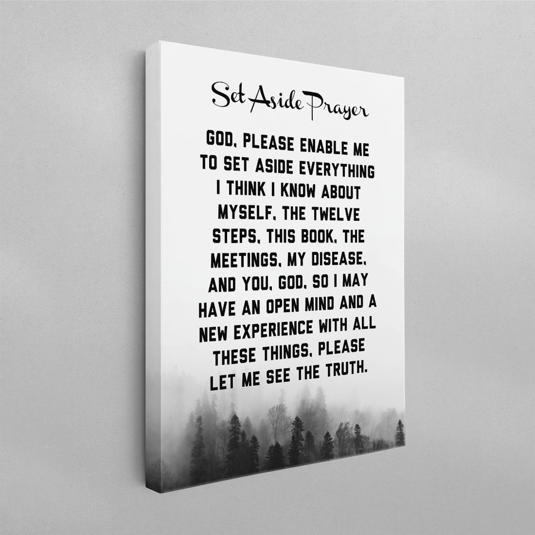 Set Aside Prayer AA Poster - Recovery Addiction Wall Art Prints ...